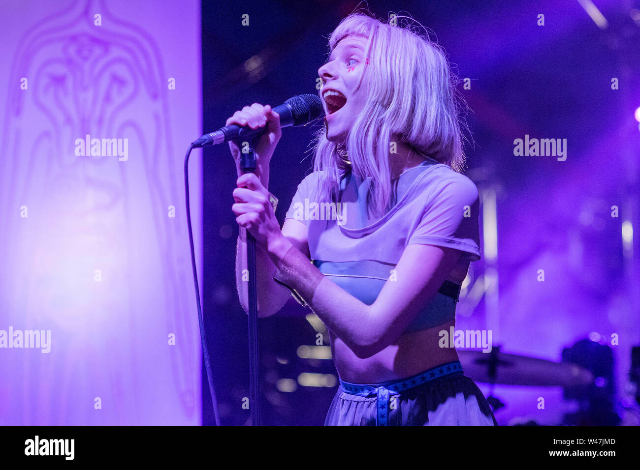Henham Park, Suffolk, 20 July 2019. Aurora plays the BBC Sounds Stage ...