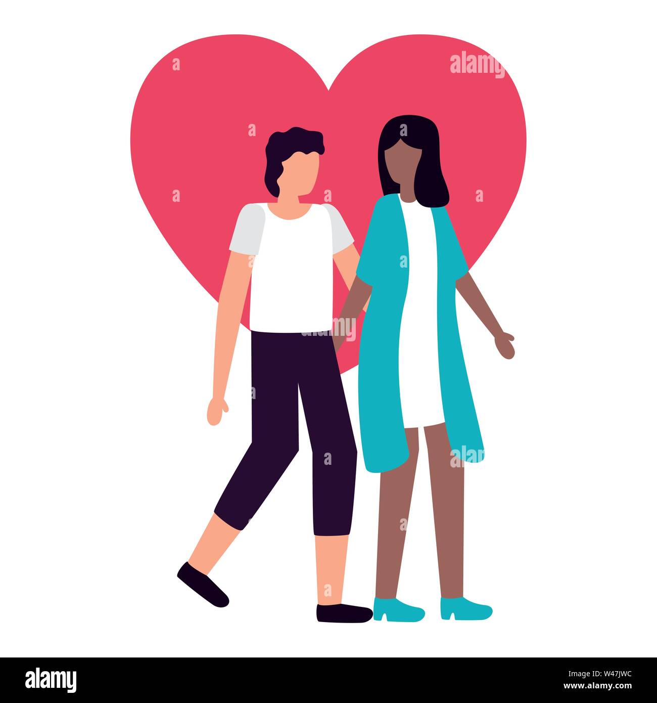 couple romantic love flat design Stock Vector Image & Art - Alamy