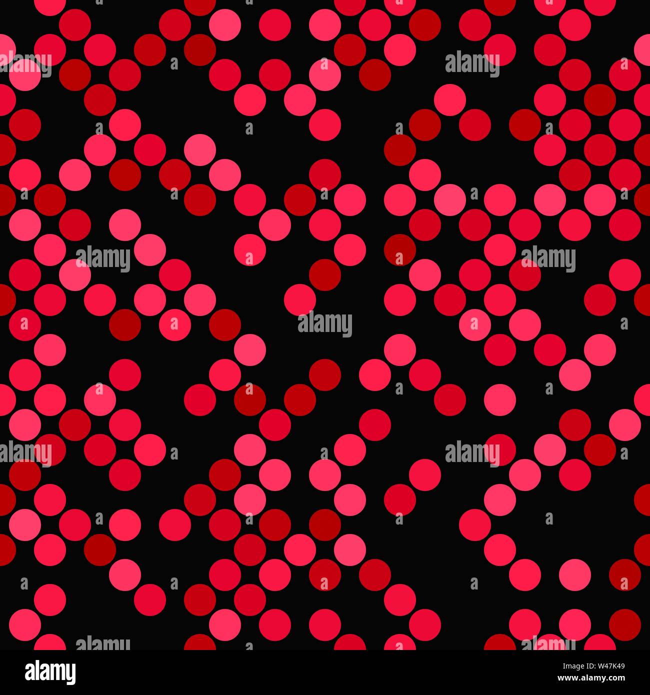 Red seamless dot pattern background - vector graphic design Stock ...