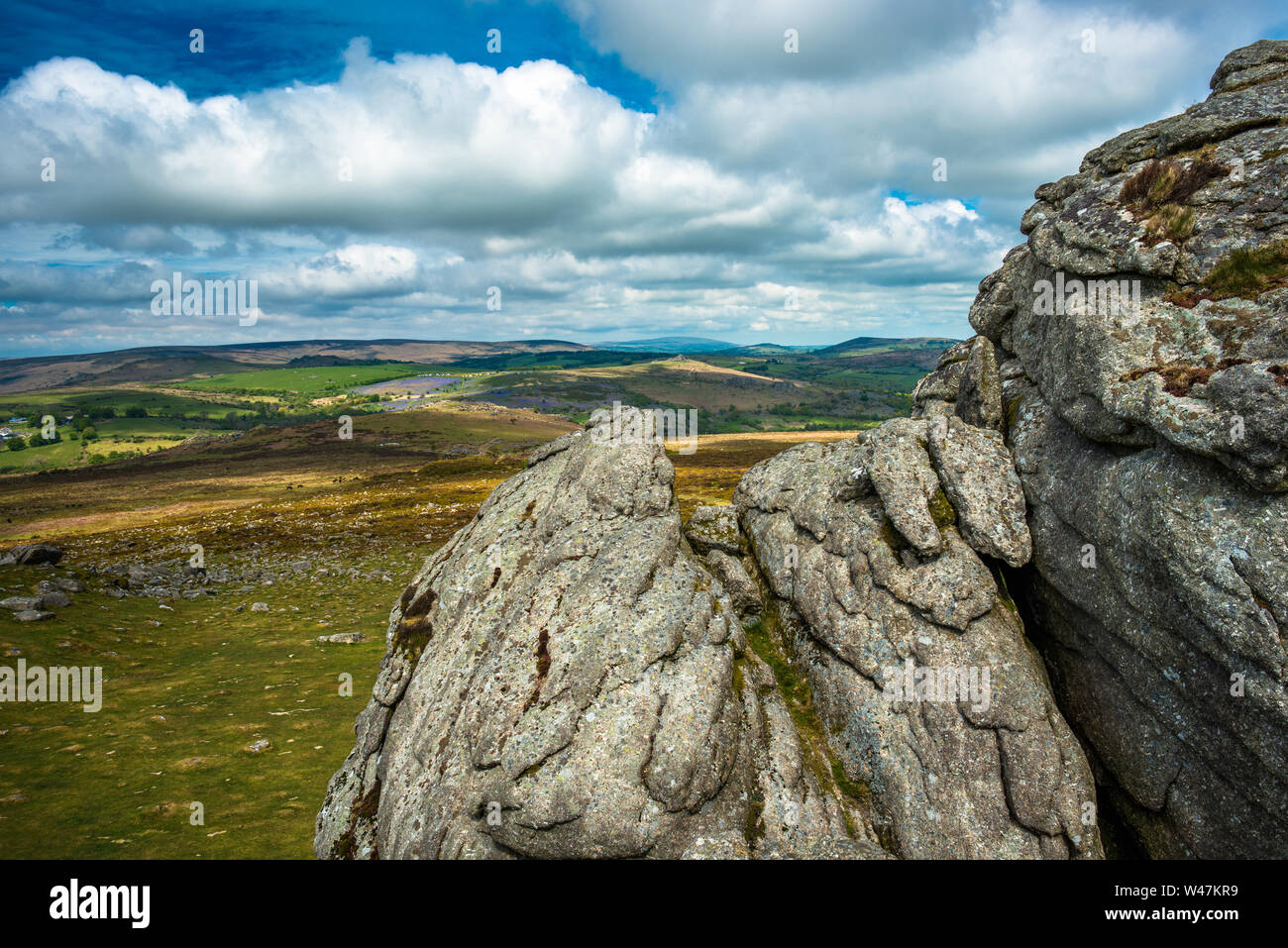 Haytor rock in Dartmoor National park, Devon, England, UK Stock Photo ...