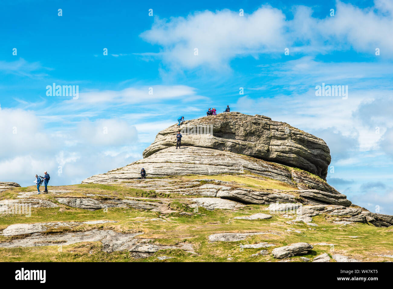 Haytor rock in Dartmoor National park, Devon, England, UK Stock Photo ...