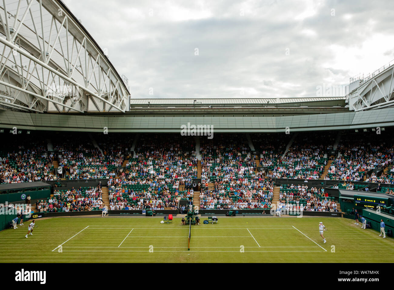 General View of Kyle Edmund and Jaume Munar on Centre Court at The ...