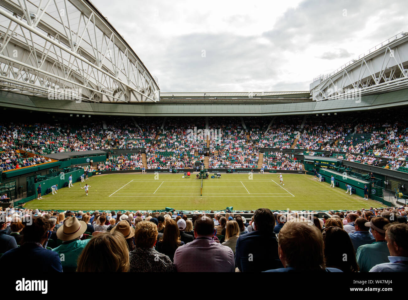 General View of Kyle Edmund and Jaume Munar on Centre Court at The ...