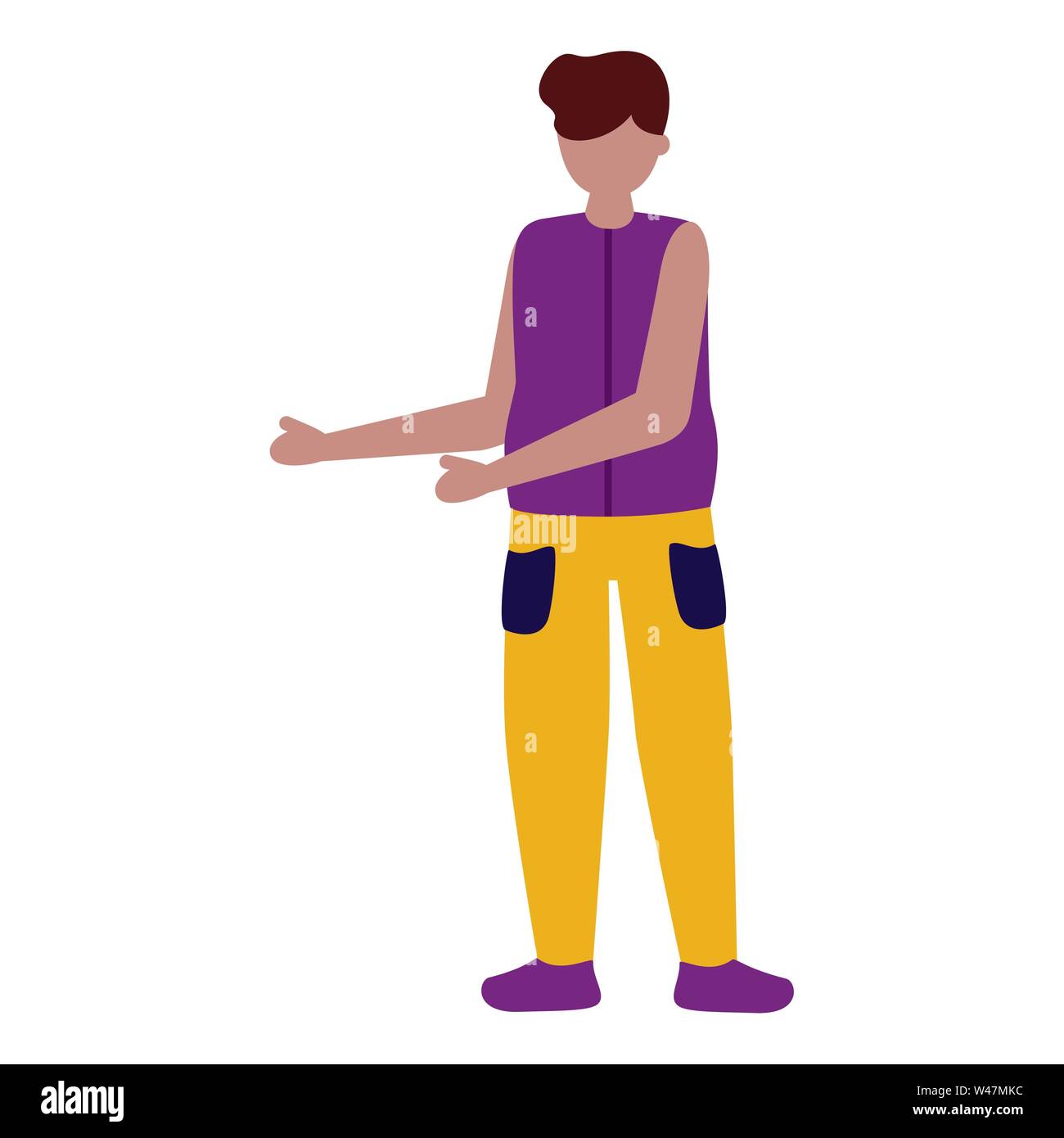 young man character avatar white background Stock Vector Image & Art ...