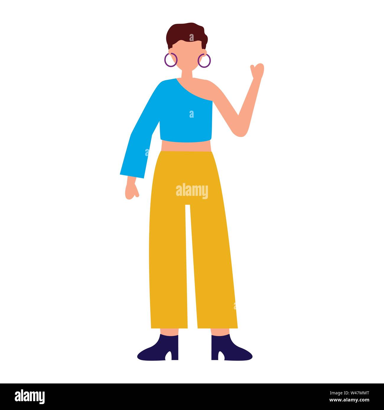 celebrating woman young happy character Stock Vector Image & Art - Alamy