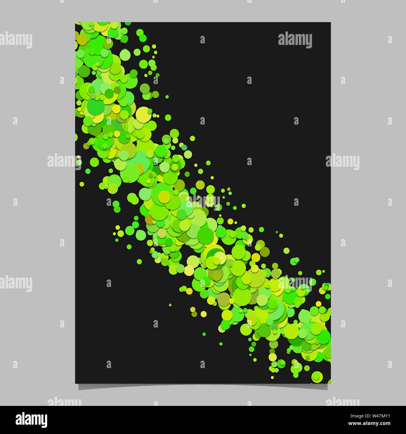 Blank abstract curved confetti brochure background template with ...