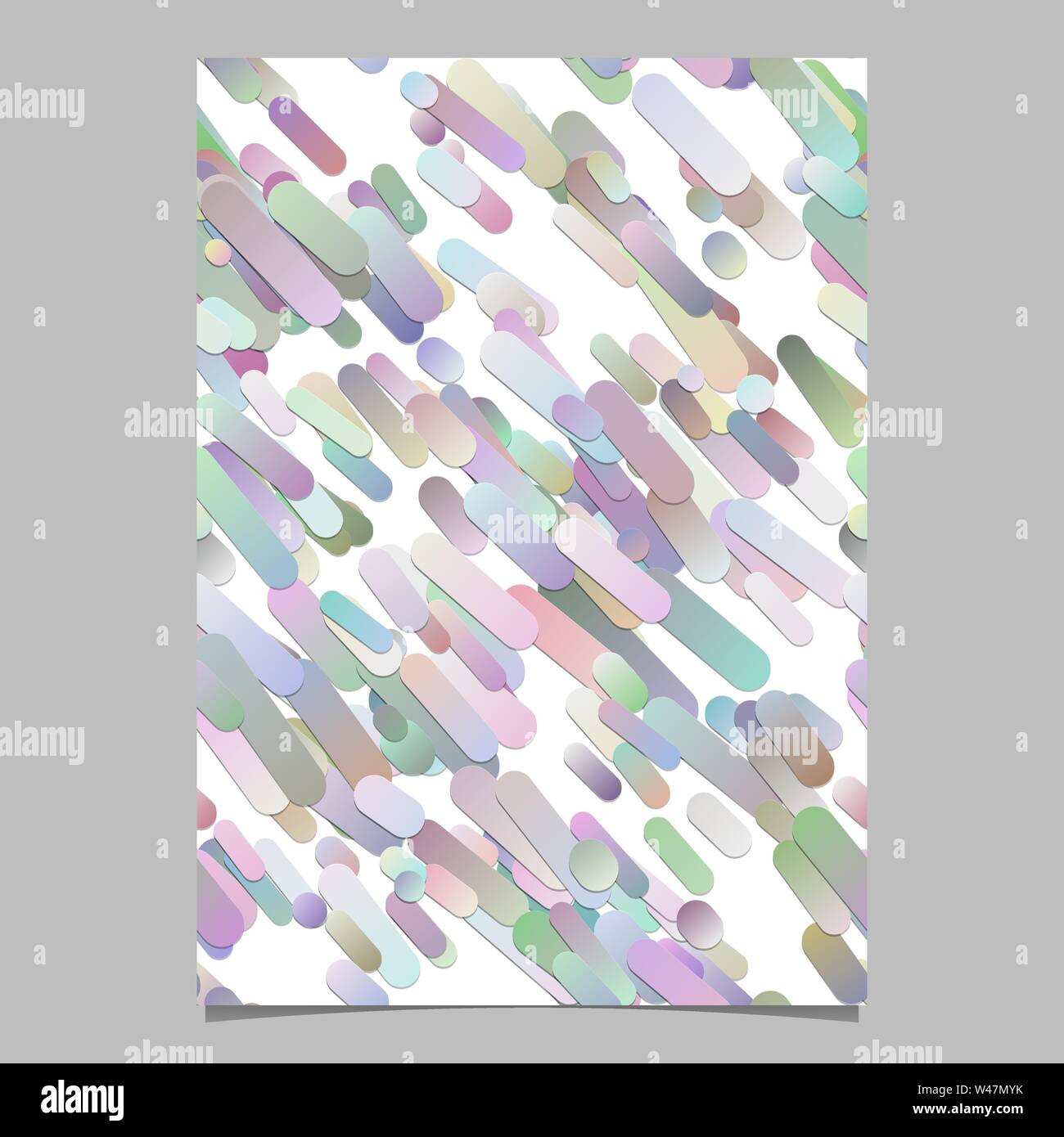 Colorful modern abstract gradient diagonal rounded stripe pattern page background template ...