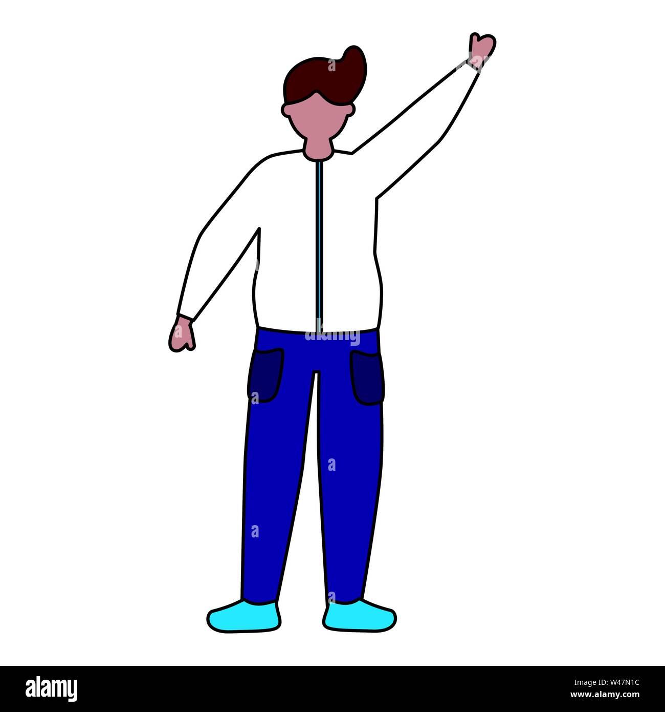 young man character avatar white background Stock Vector Image & Art ...