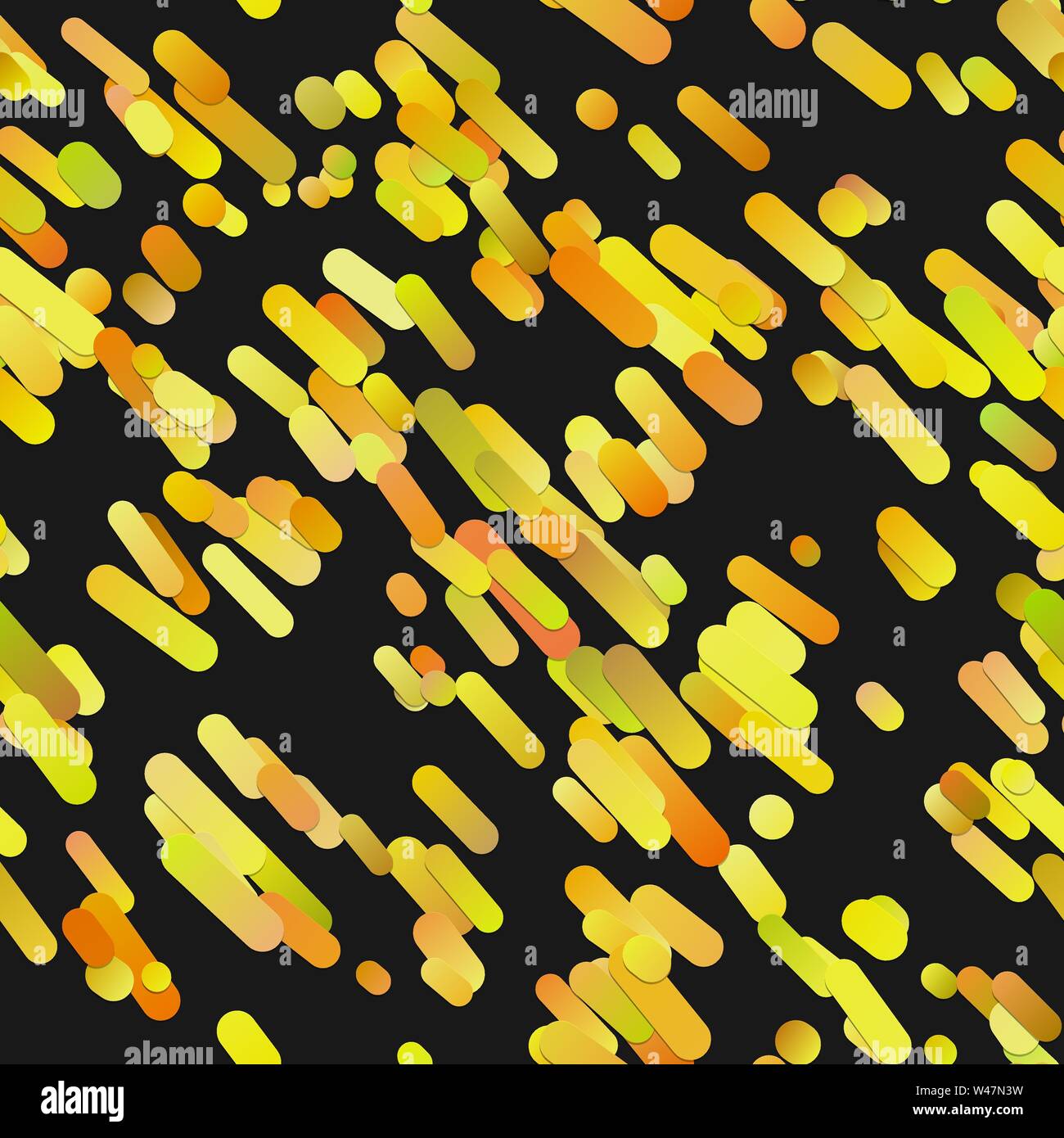 Yellow abstract repeating diagonal gradient rounded stripe background pattern - trendy vector ...