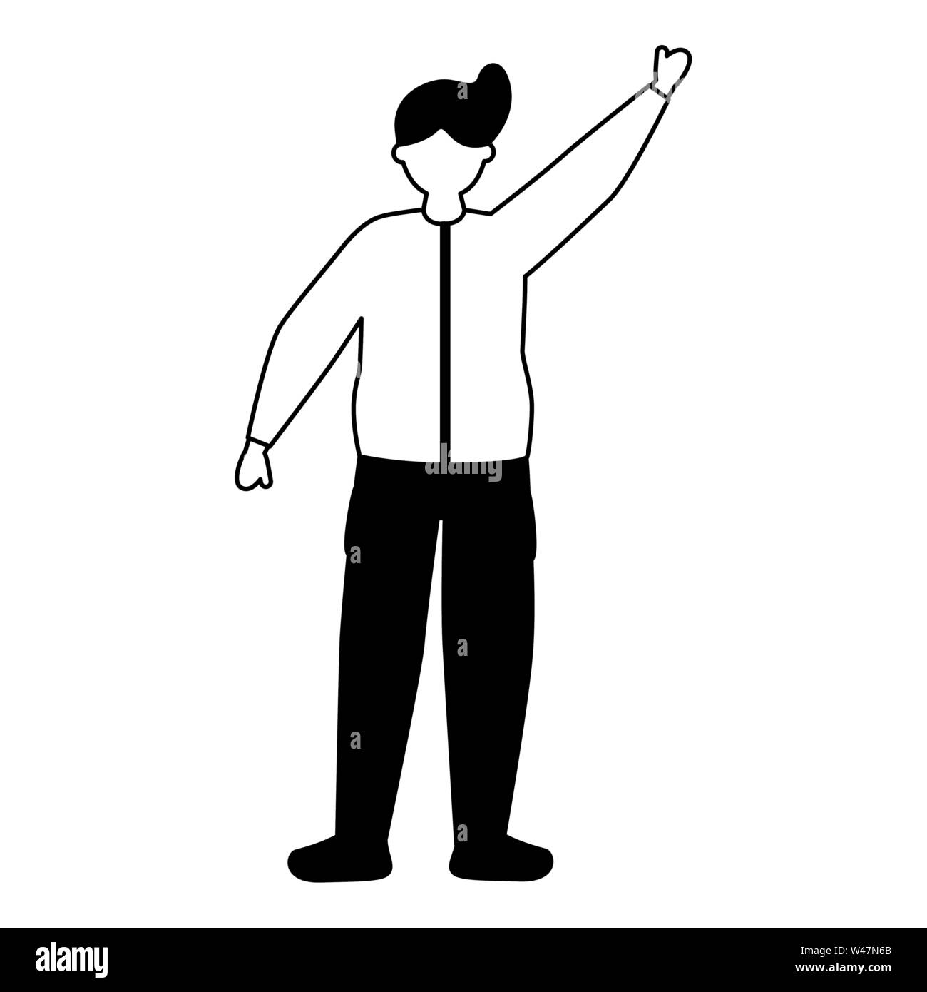 young man character avatar white background Stock Vector Image & Art ...