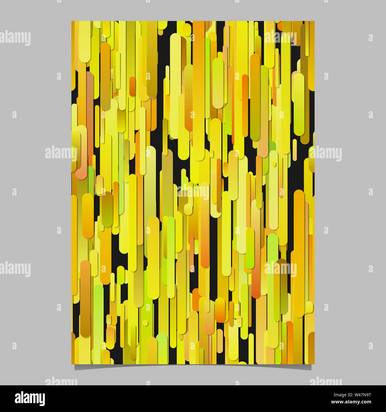 Yellow Modern Vertical Gradient Rounded Stripe Pattern Flyer Background Template Vector