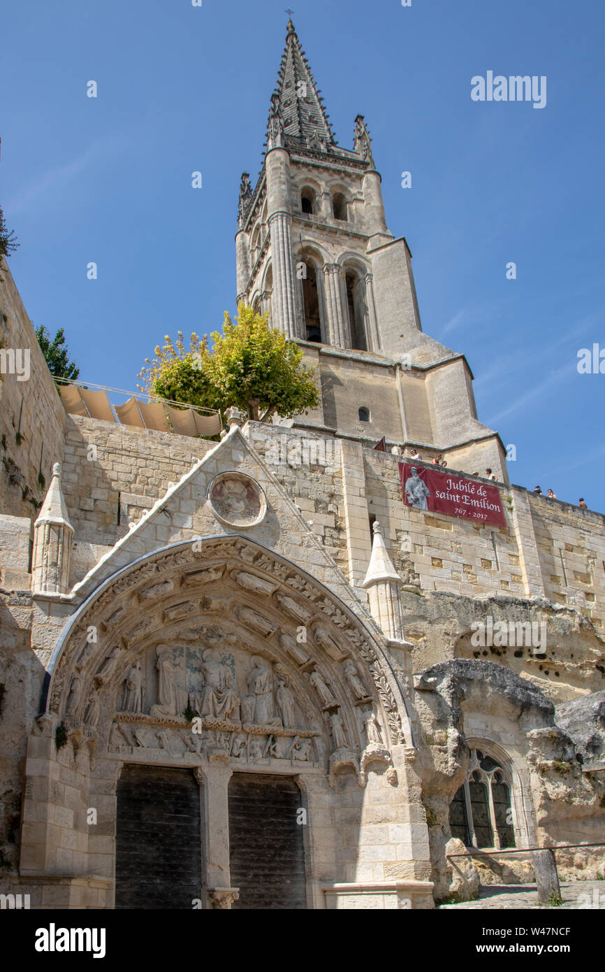 Monolithic Church Of Saint Emilion High Resolution Stock Photography ...