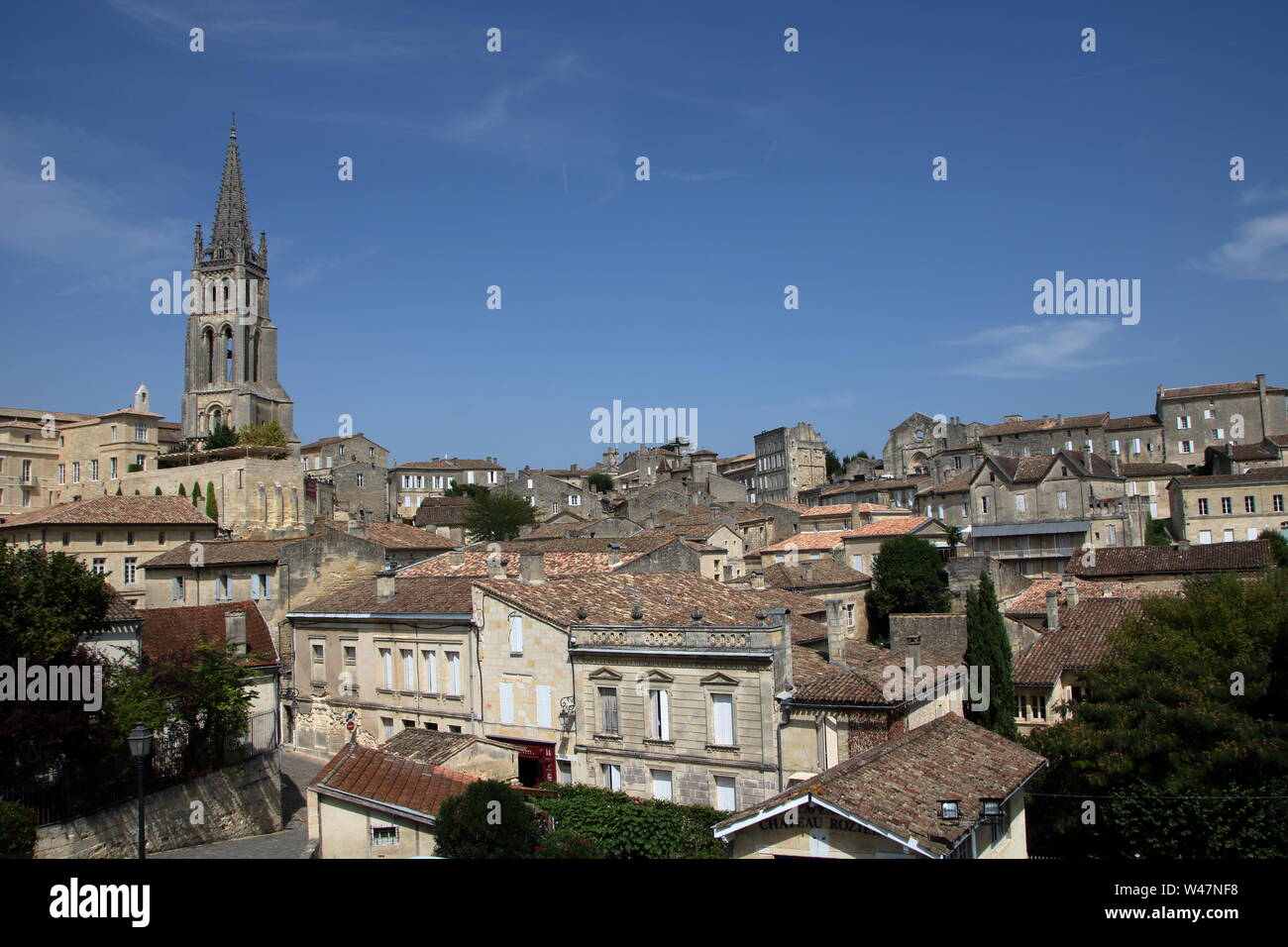 Saint Emilion - France - ON 08/26/2017 - view of the village of Saint ...