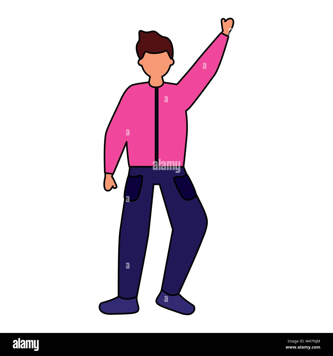 young man character avatar white background Stock Vector Image & Art ...