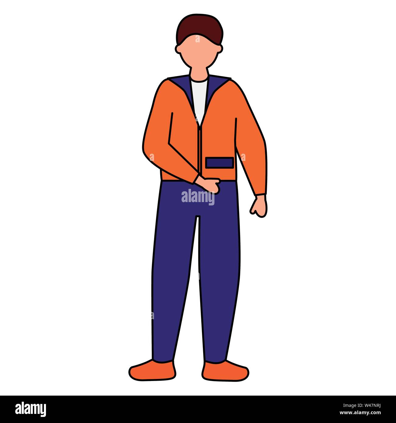 young man character avatar white background Stock Vector Image & Art ...