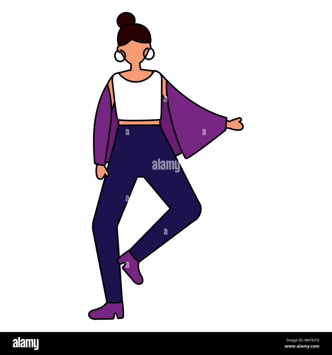 celebrating woman young happy character Stock Vector Image & Art - Alamy