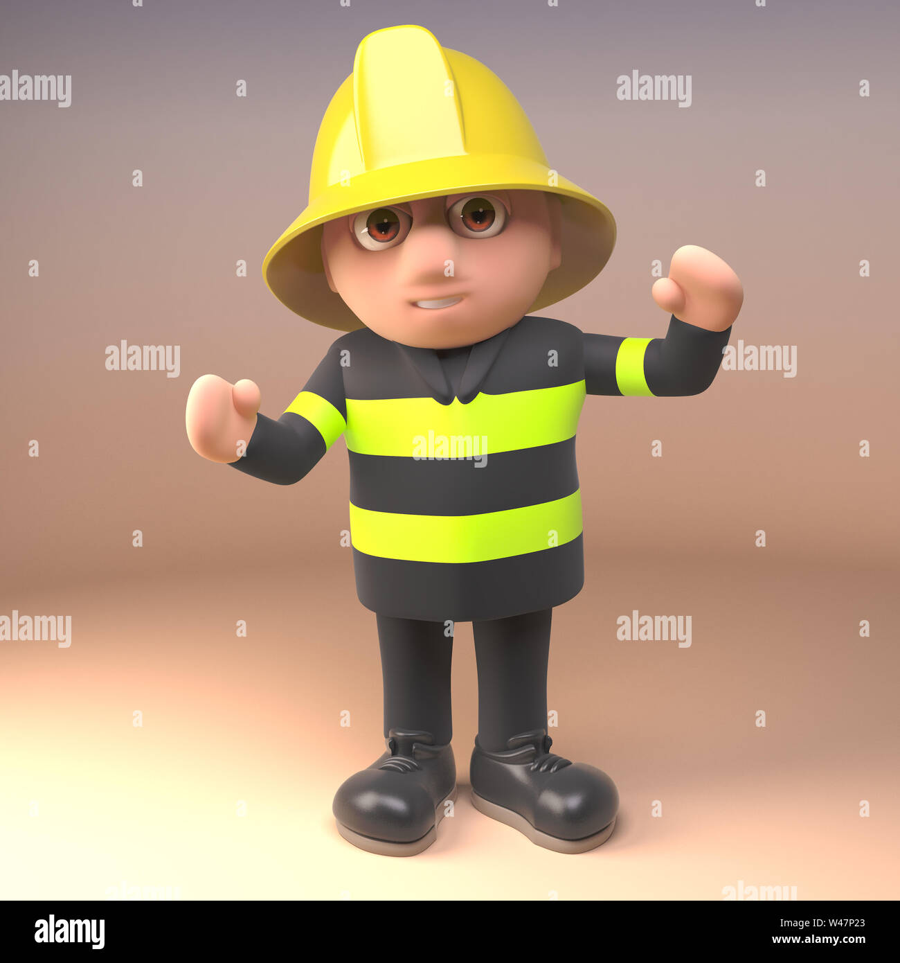 Cartoon firefighter hi-res stock photography and images - Alamy