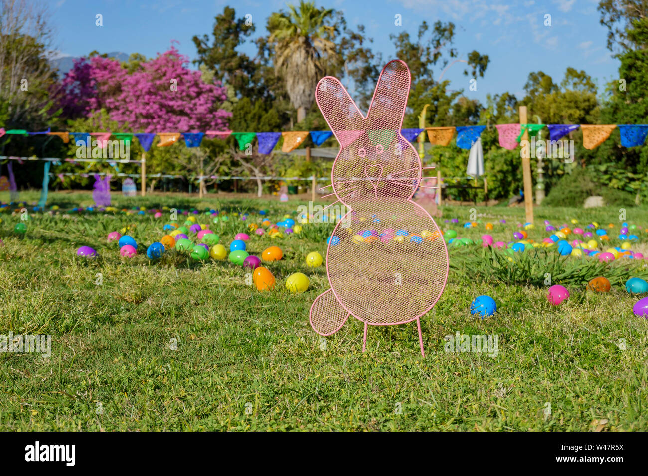 The park had decorate as Easter theme at Los Angeles, California Stock ...