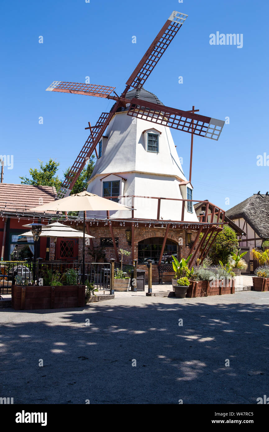 Street view of windmill in Solvang California USA Stock Photo - Alamy