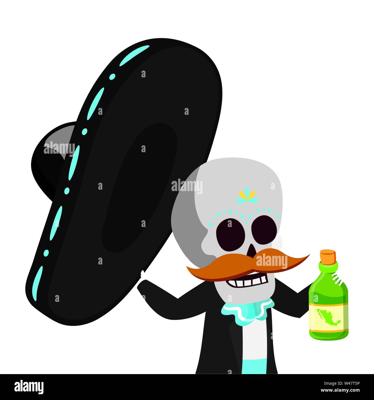 Drunk Skull Stock Vector Images - Alamy