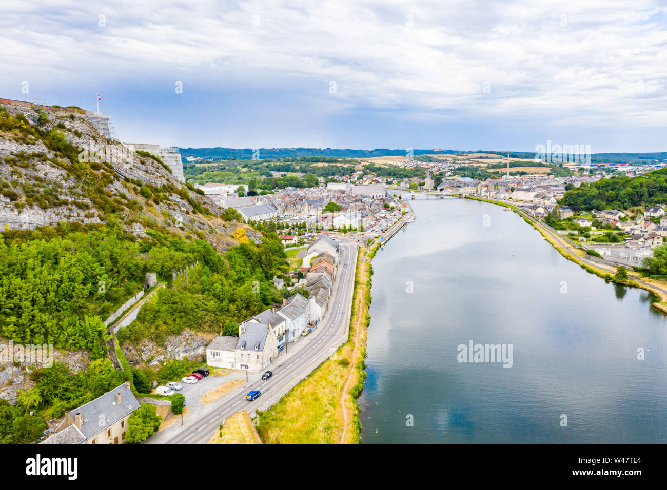 Fortress of Charlemont protects Givet town on the Belgian border and ...