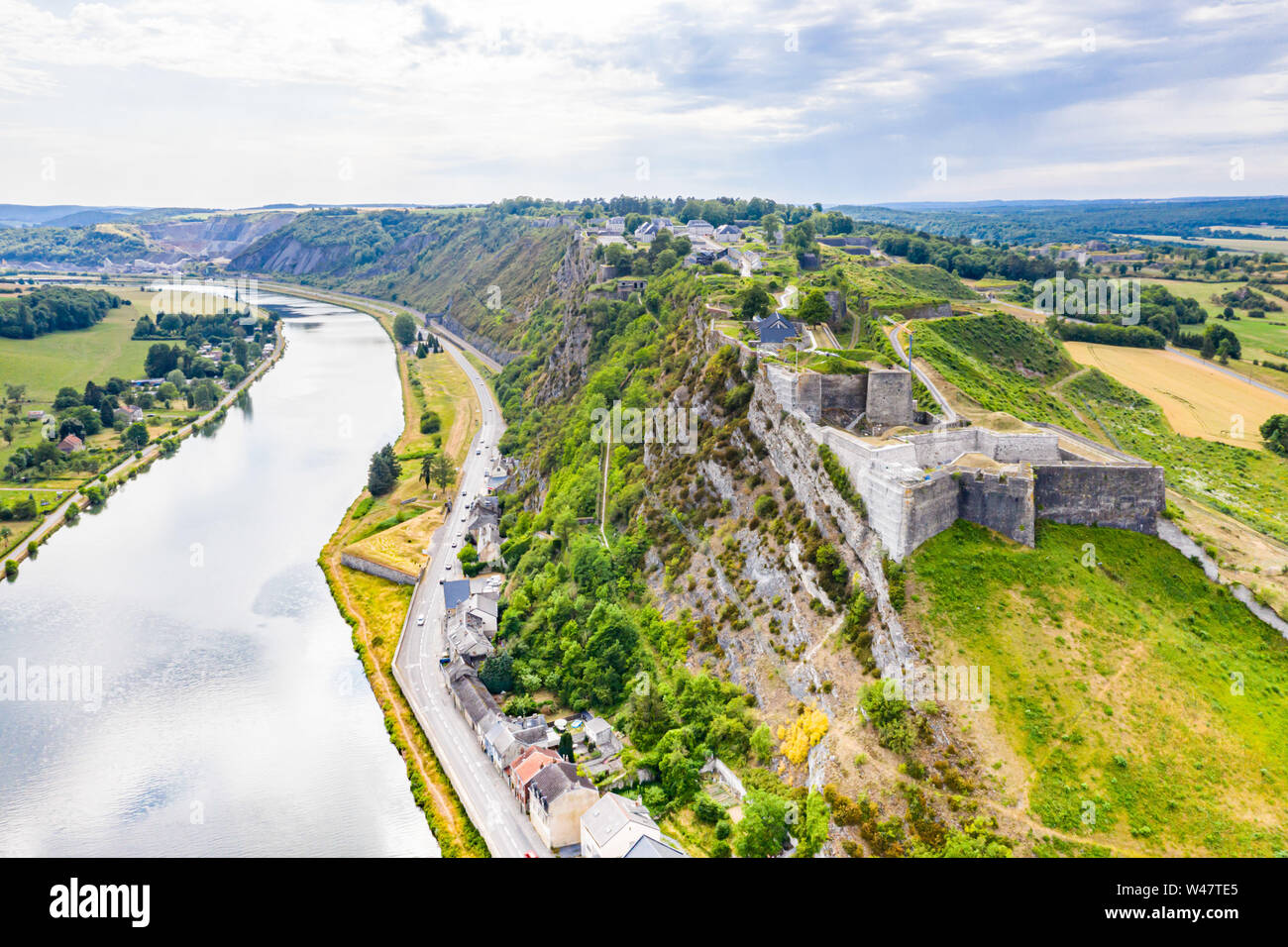 Fortress of Charlemont protects Givet town on the Belgian border and ...
