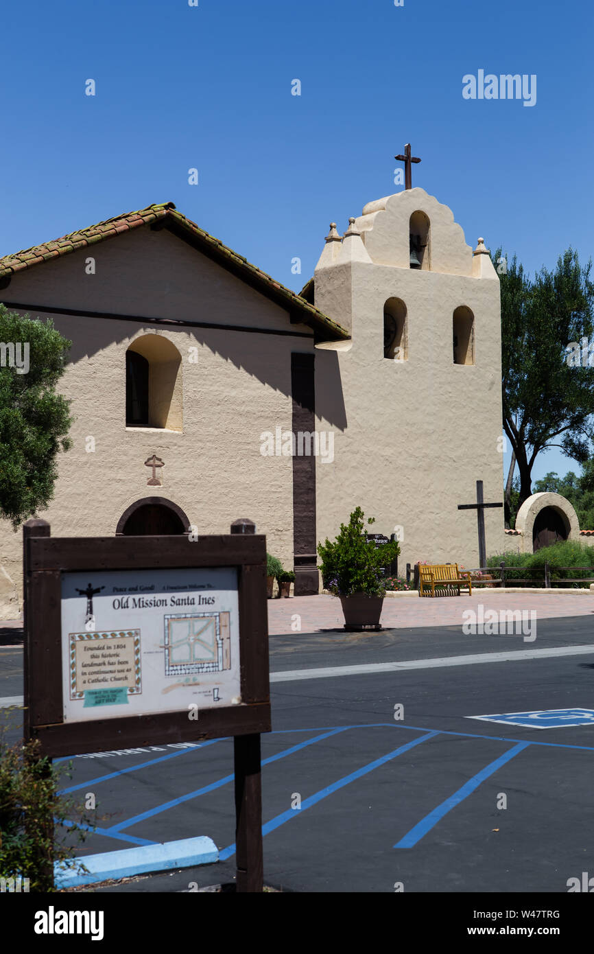 The Old Mission Santa Ines Solvang,Santa Barbara County, California ...