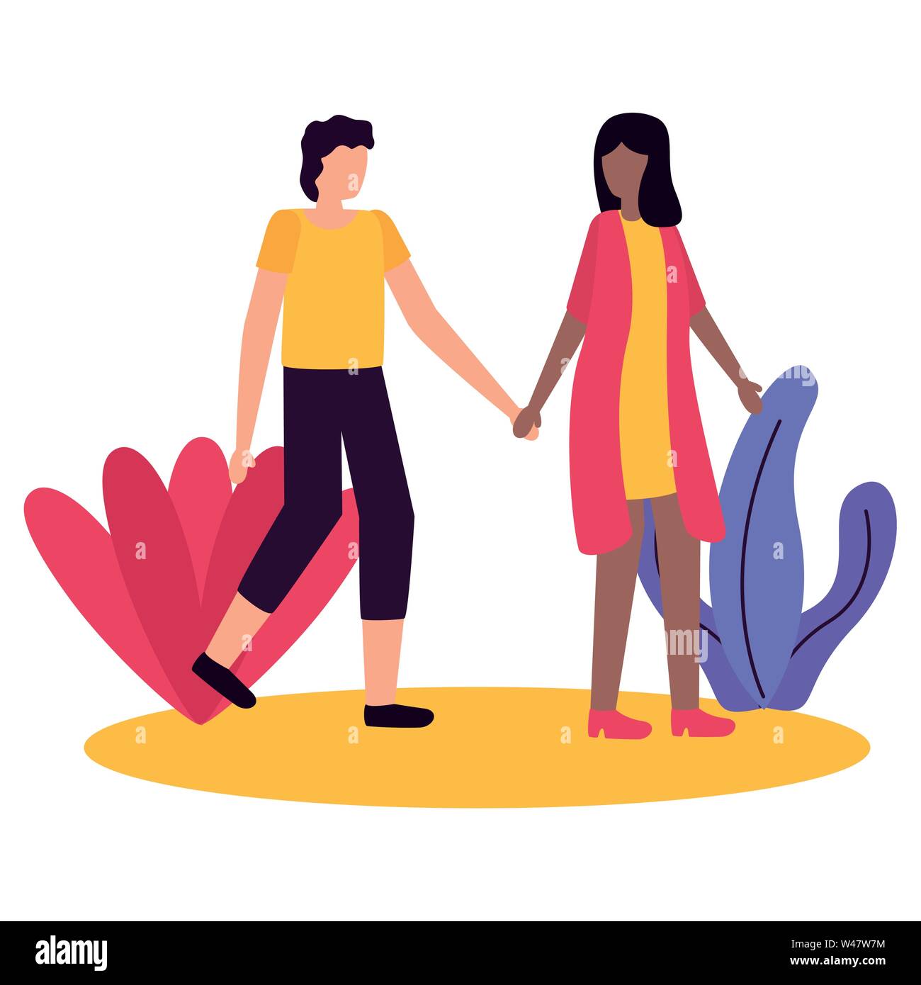 couple romantic love flat design Stock Vector Image & Art - Alamy