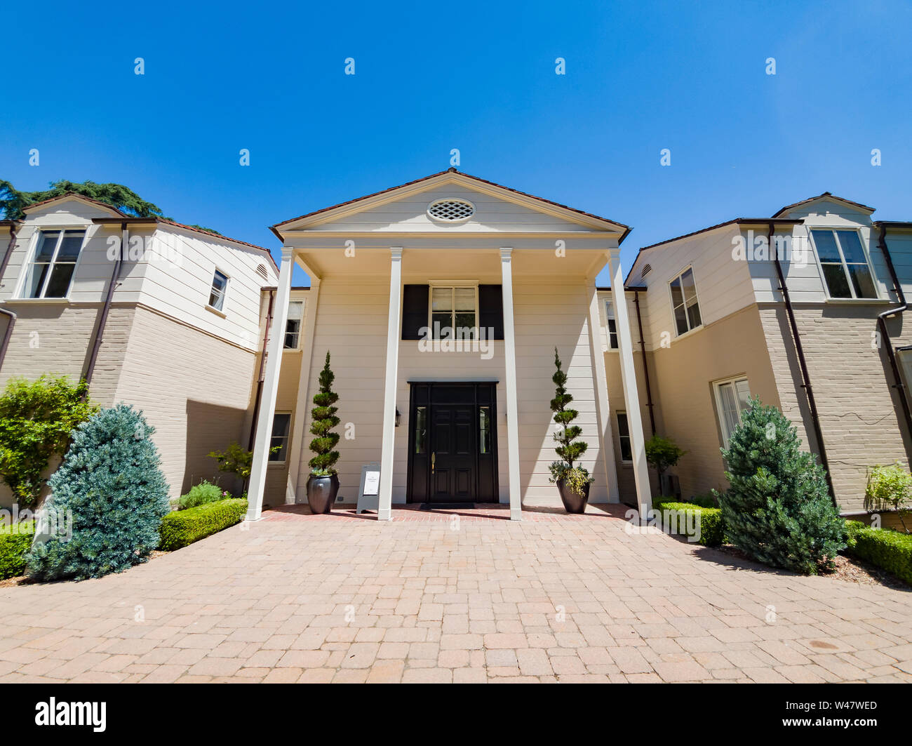 Los Angeles, JUL 13: Exterior view of the Boddy house in Descanso ...
