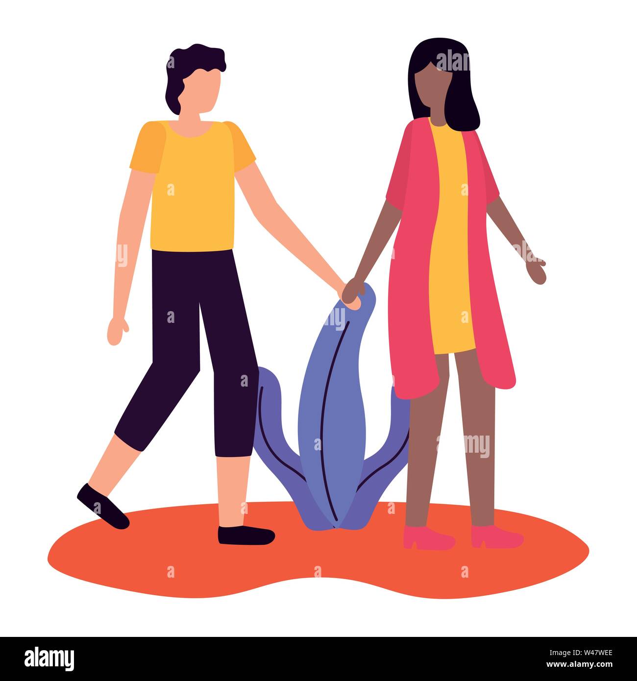 couple romantic love flat design Stock Vector Image & Art - Alamy