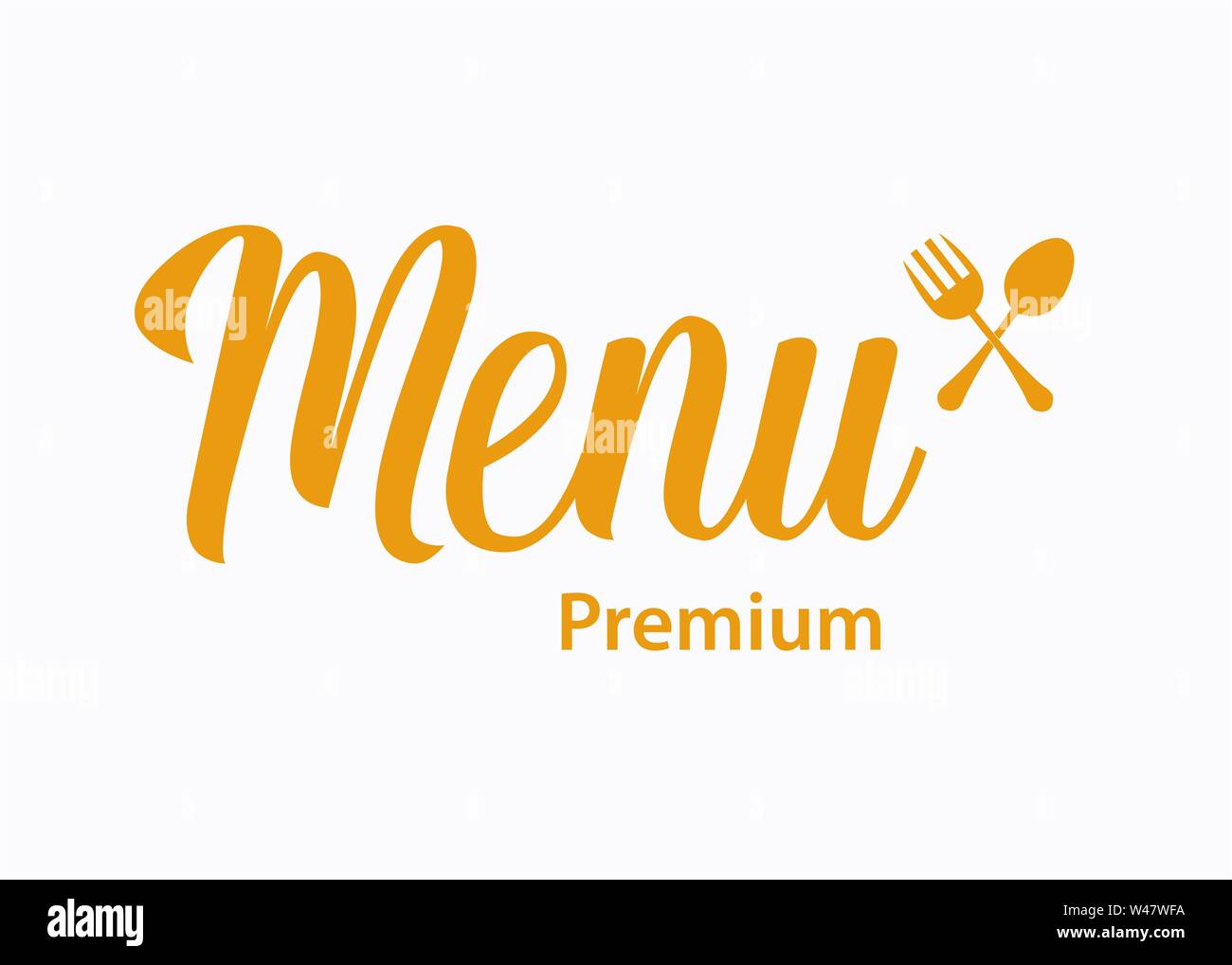 Menu Premium Vector Illustration. Minimalist Lettering Art Stock Vector ...
