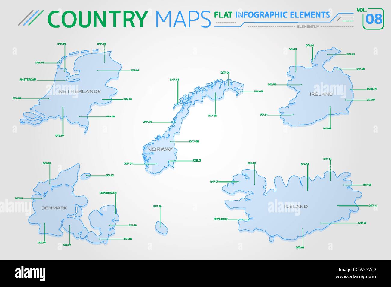 Denmark and netherlands map hi-res stock photography and images - Alamy
