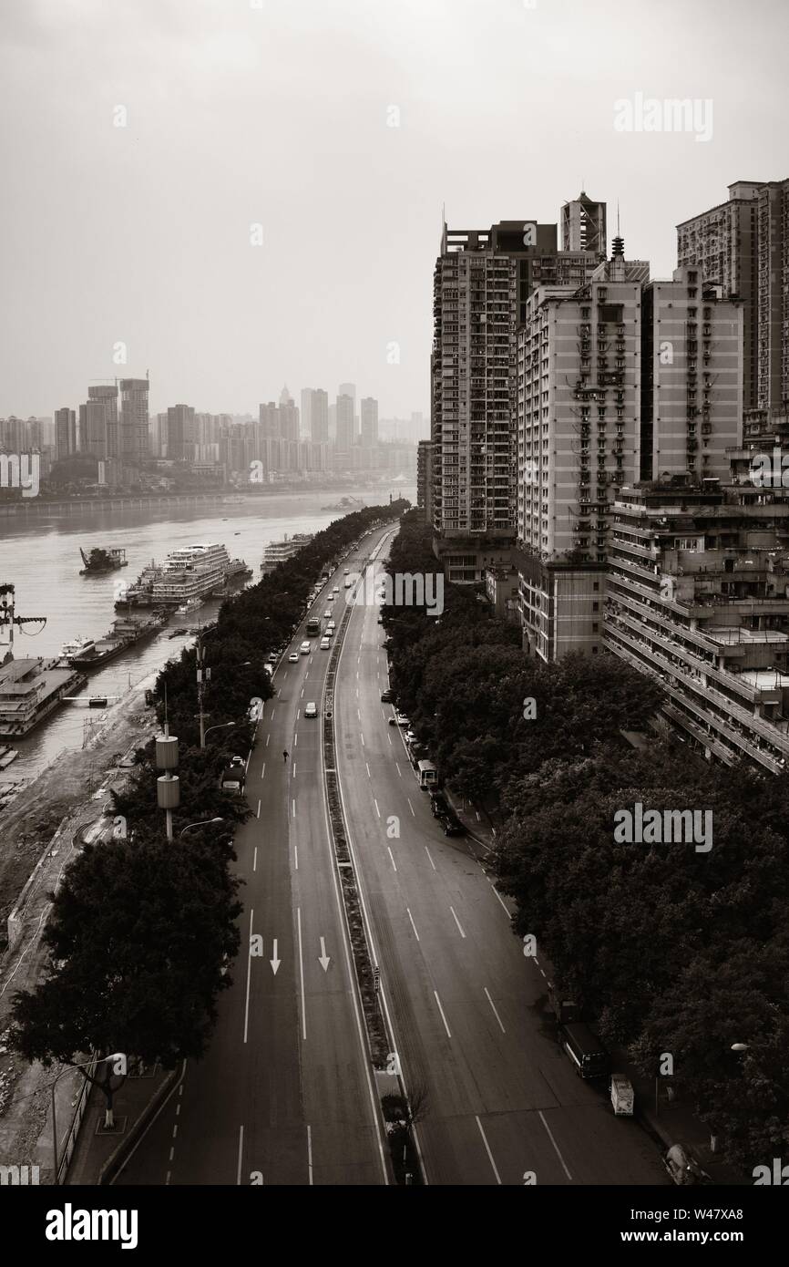 Aerial view of urban buildings and city skyline in Chongqing Stock ...