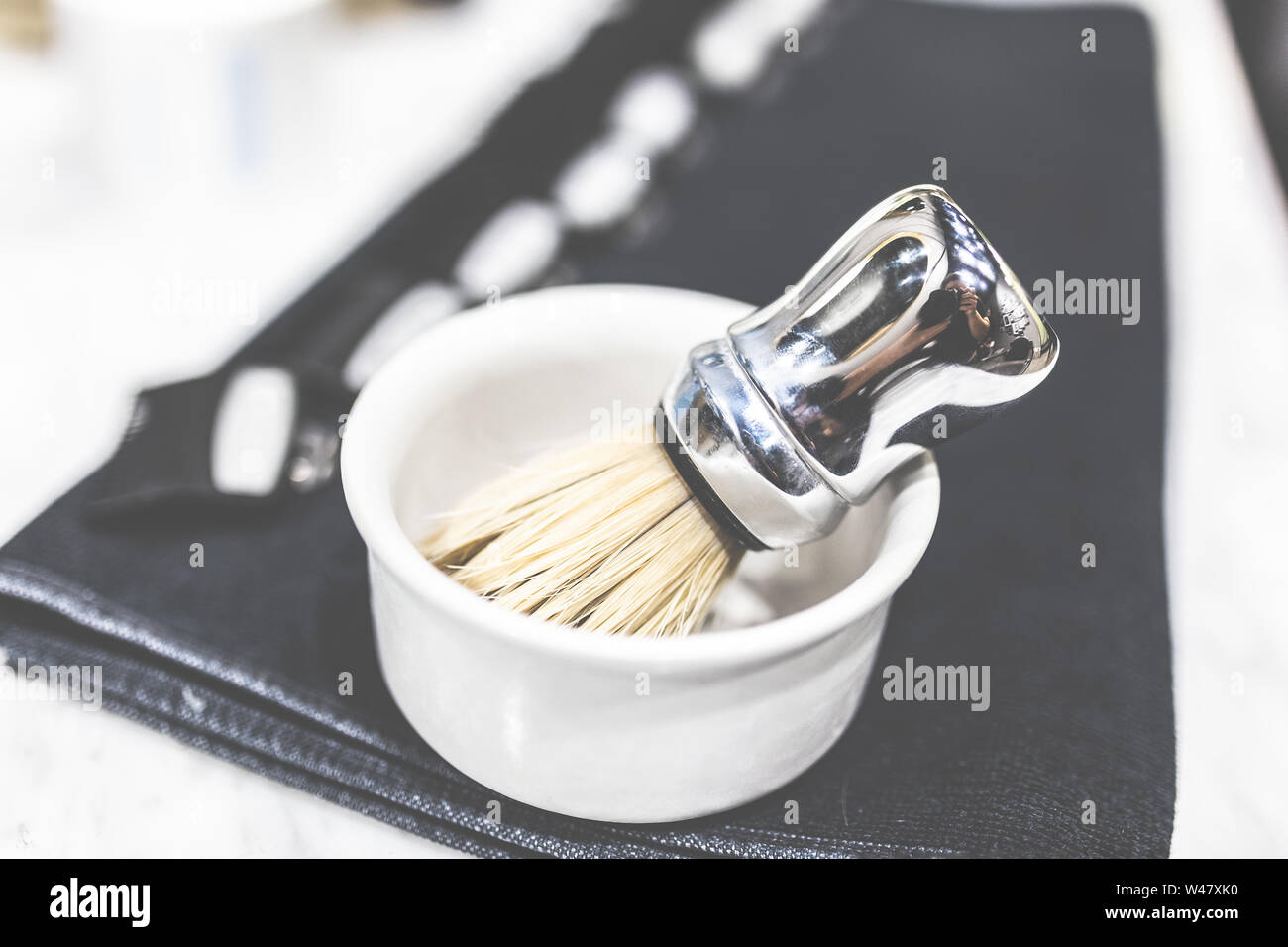 Traditional shaving equipment hi-res stock photography and images - Alamy