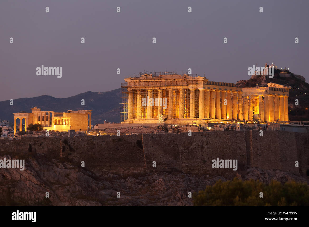 Athens, Greece - July 20, 2019: The Acropolis of Athens Unesco heritage ...