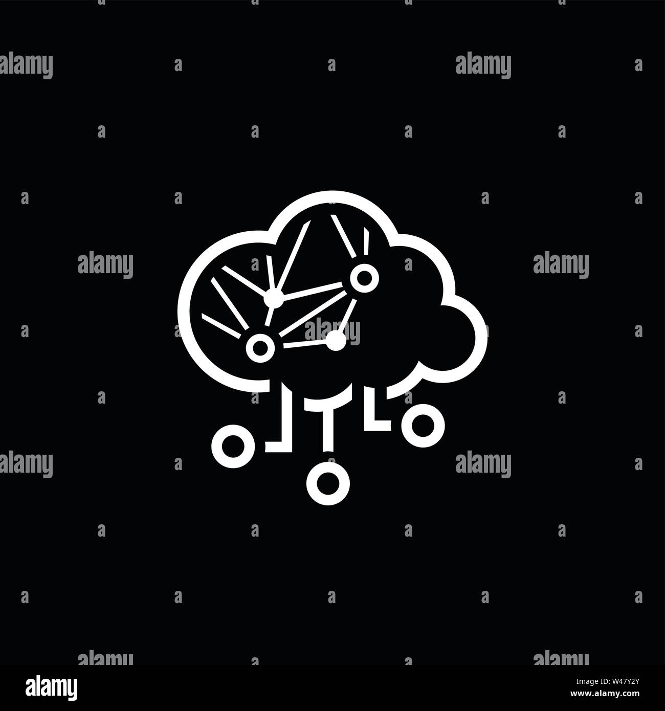 Simple Cloud Computing Vector Icon Stock Vector Image And Art Alamy