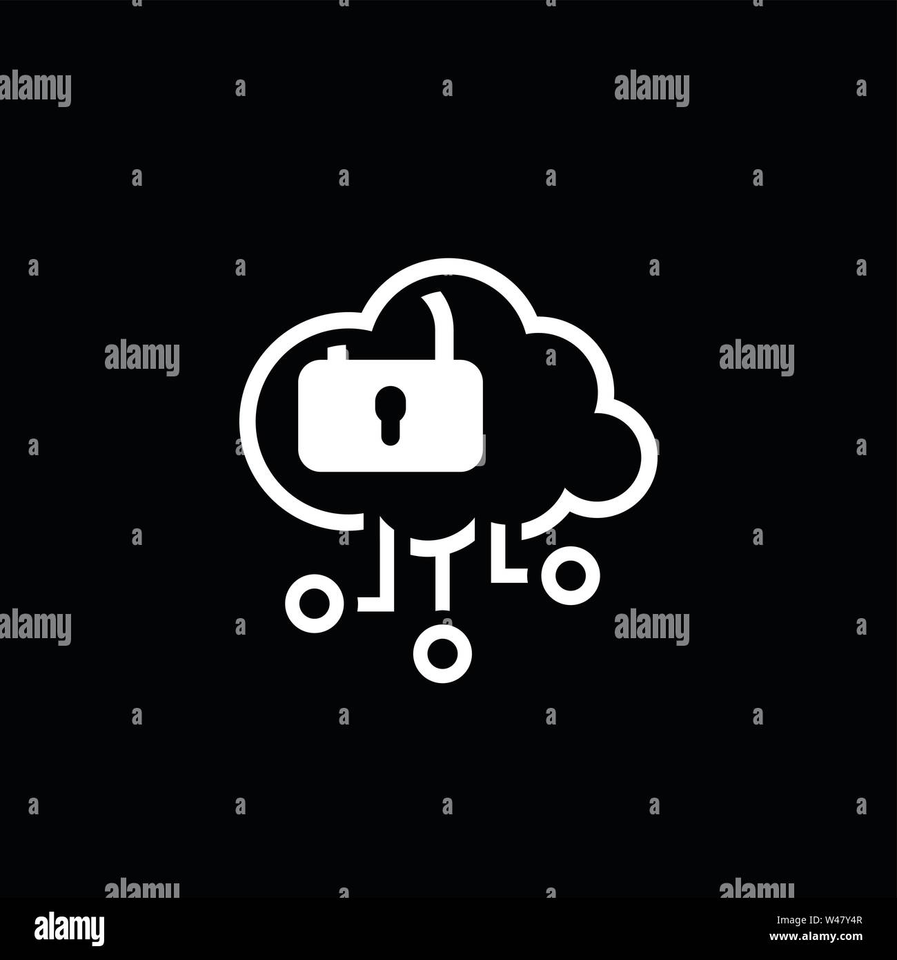 Simple Cloud Security Vector Icon Stock Vector Image & Art - Alamy