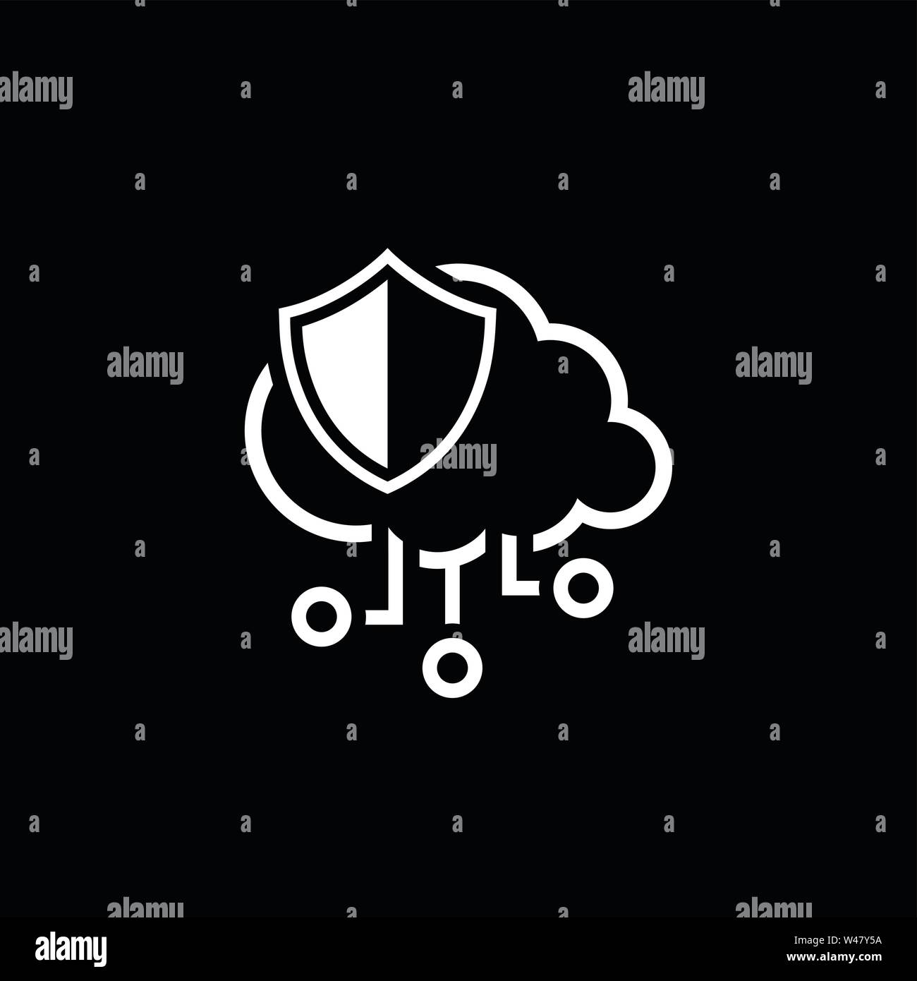 Simple Cloud Protection Vector Icon Stock Vector Image & Art - Alamy