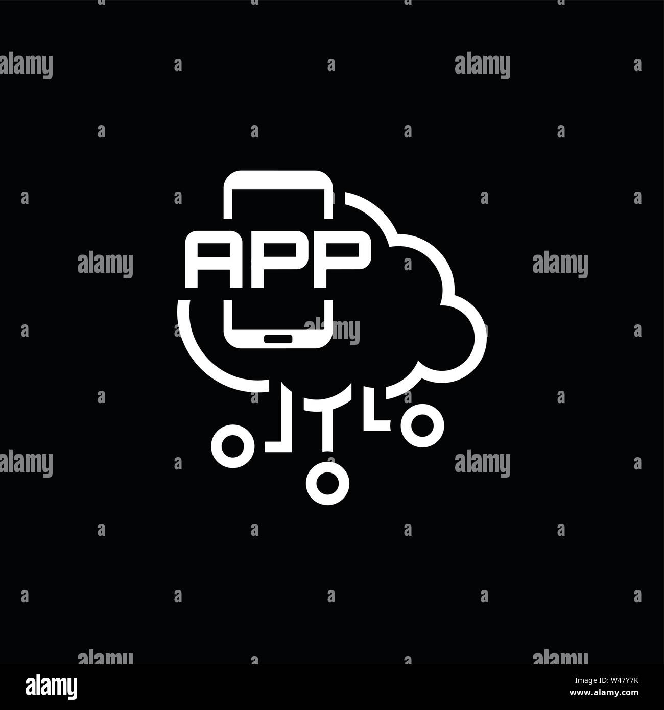 Simple Mobile Cloud App Vector Icon Stock Vector Image And Art Alamy
