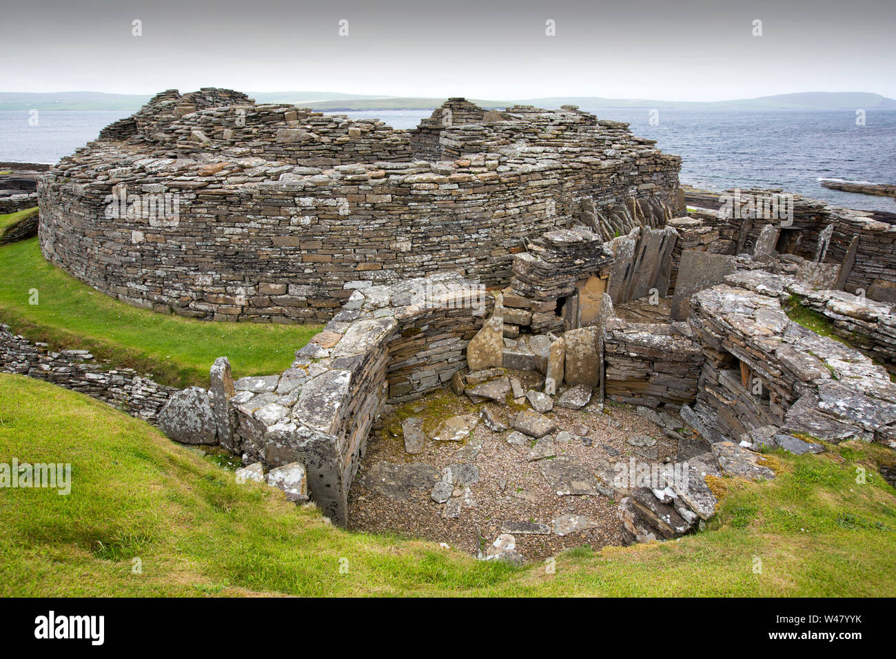 Midhowe Broch on the Westness heritage trail on Rousay, Orkney ...