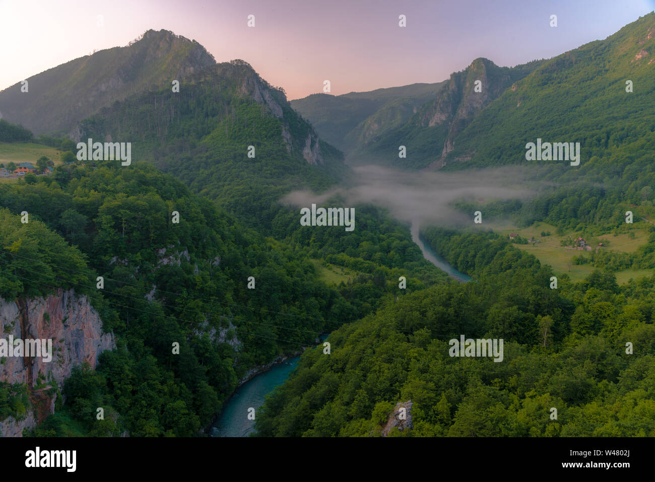 Montenegro, Sinjajevina, Tara Valley at morning time Stock Photo - Alamy