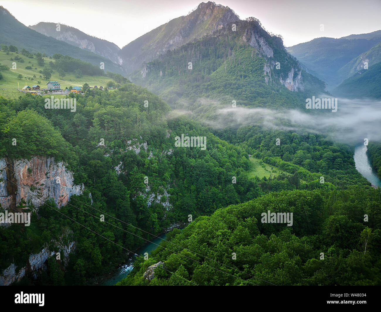 Montenegro, Sinjajevina, Tara Valley at morning time Stock Photo - Alamy