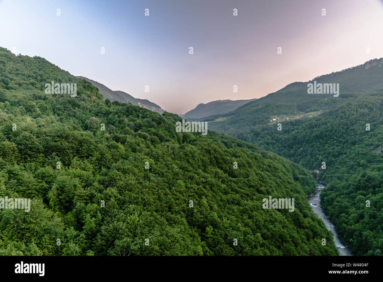 Montenegro, Sinjajevina, Tara Valley at morning time Stock Photo - Alamy