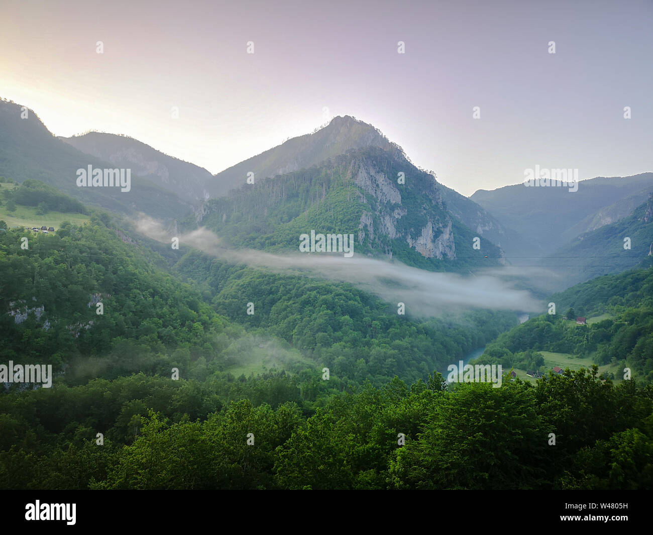Montenegro, Sinjajevina, Tara Valley at morning time Stock Photo - Alamy