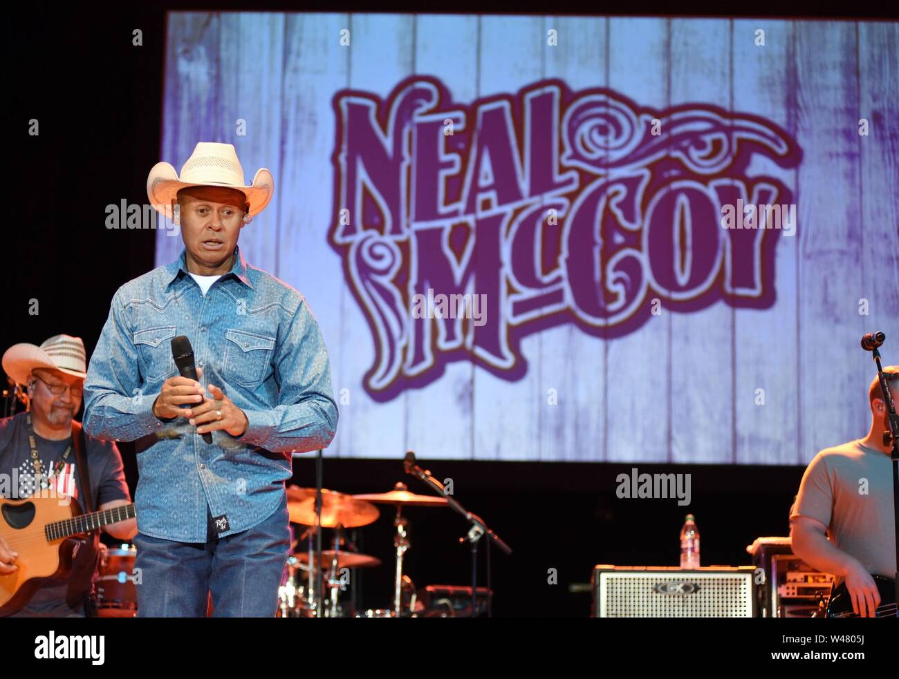 Hiawassee, GA, USA. 20th July, 2019. Neal McCoy on stage for Neal McCoy ...