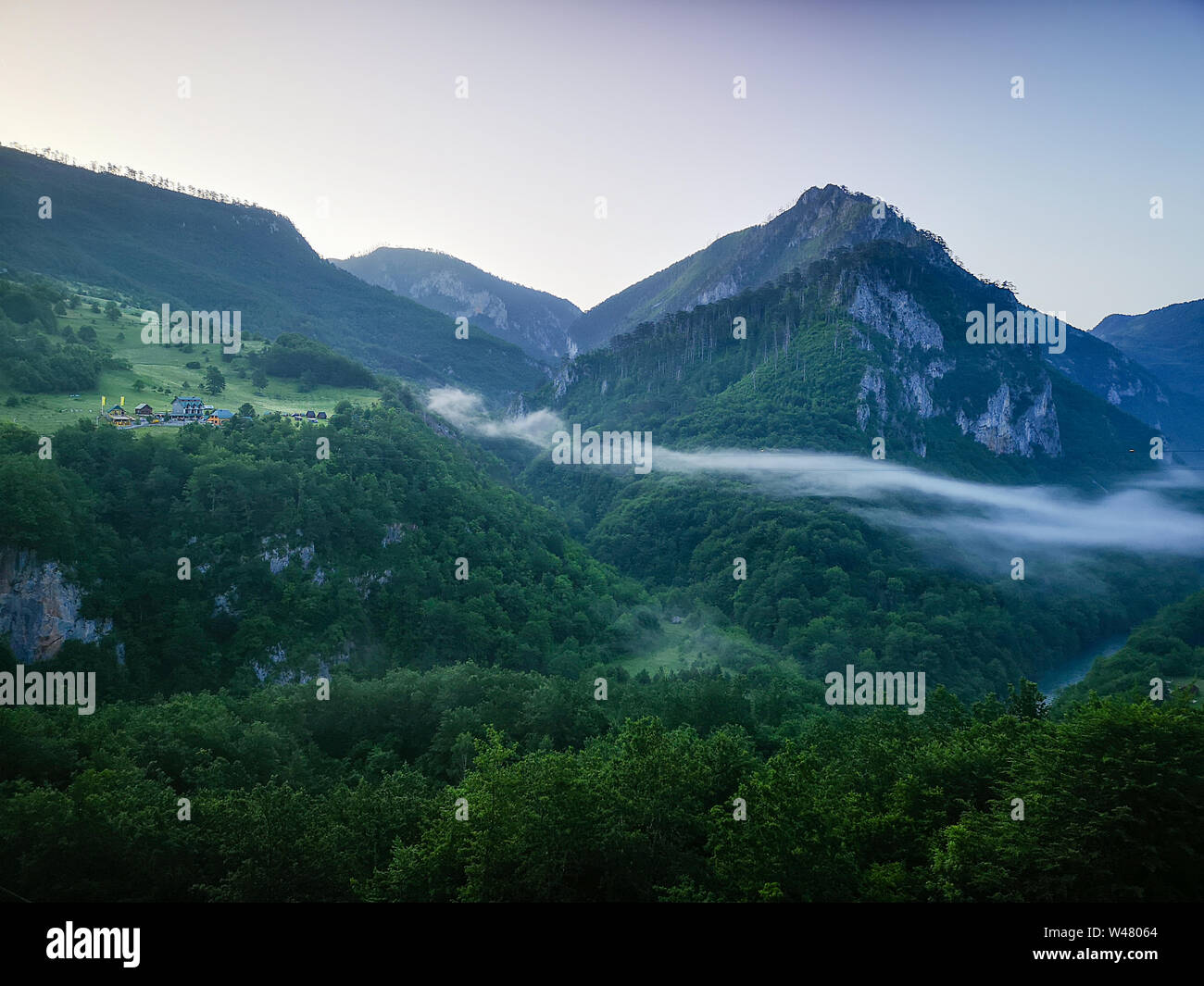 Montenegro, Sinjajevina, Tara Valley at morning time Stock Photo - Alamy