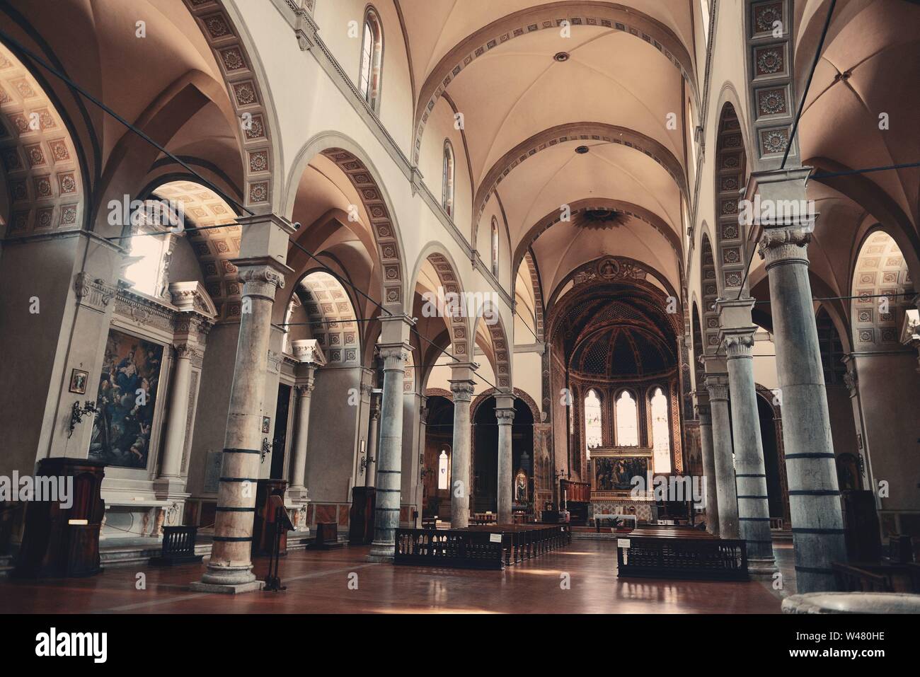 Church interior view in old medieval town Siena in Italy Stock Photo ...