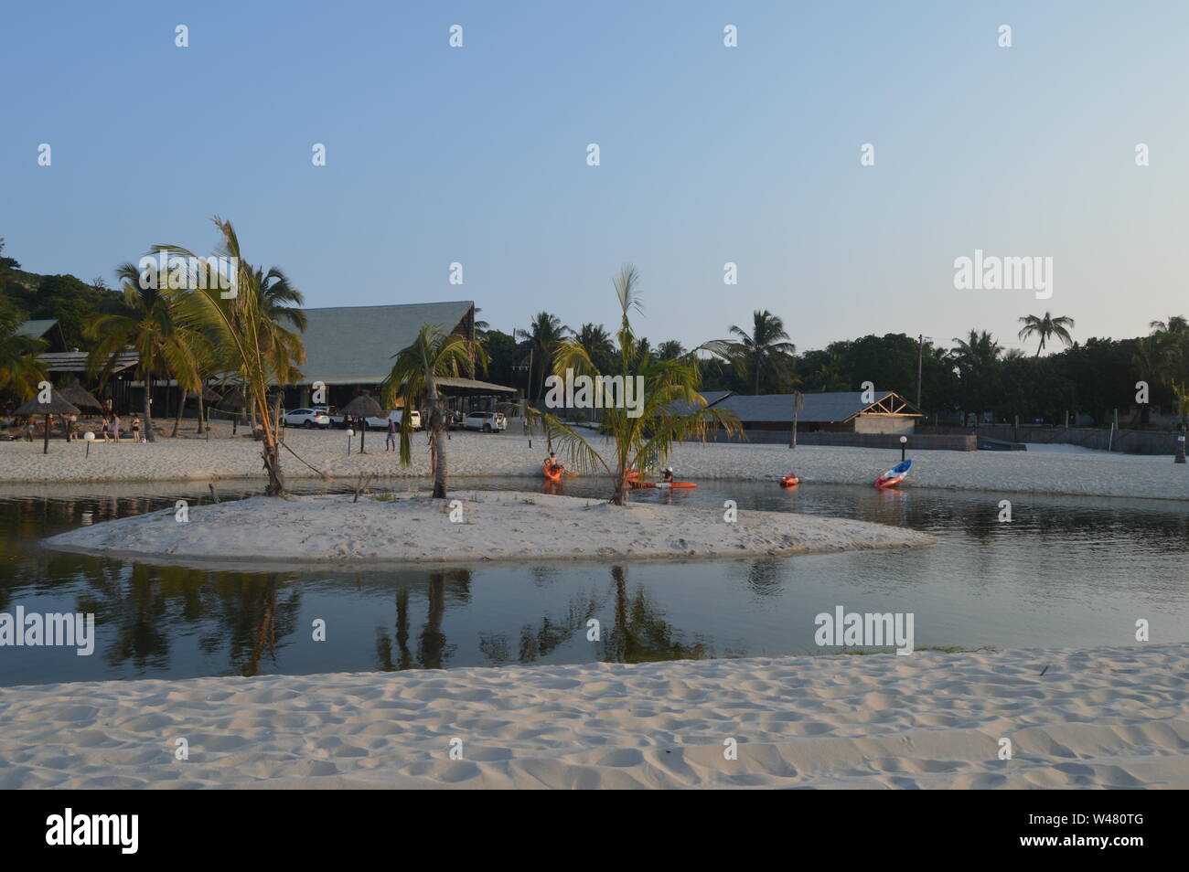 Beautiful Bilene beach and lagoon near Maputo in Mozambique Stock Photo ...