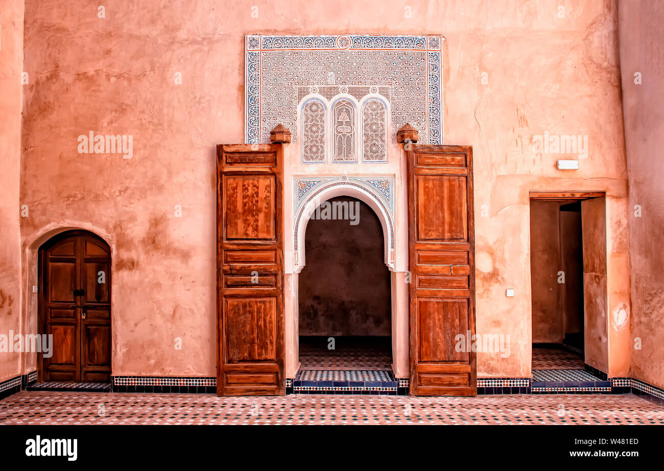 Detail of Islamic Mosque. It is an old architectural building in the ...