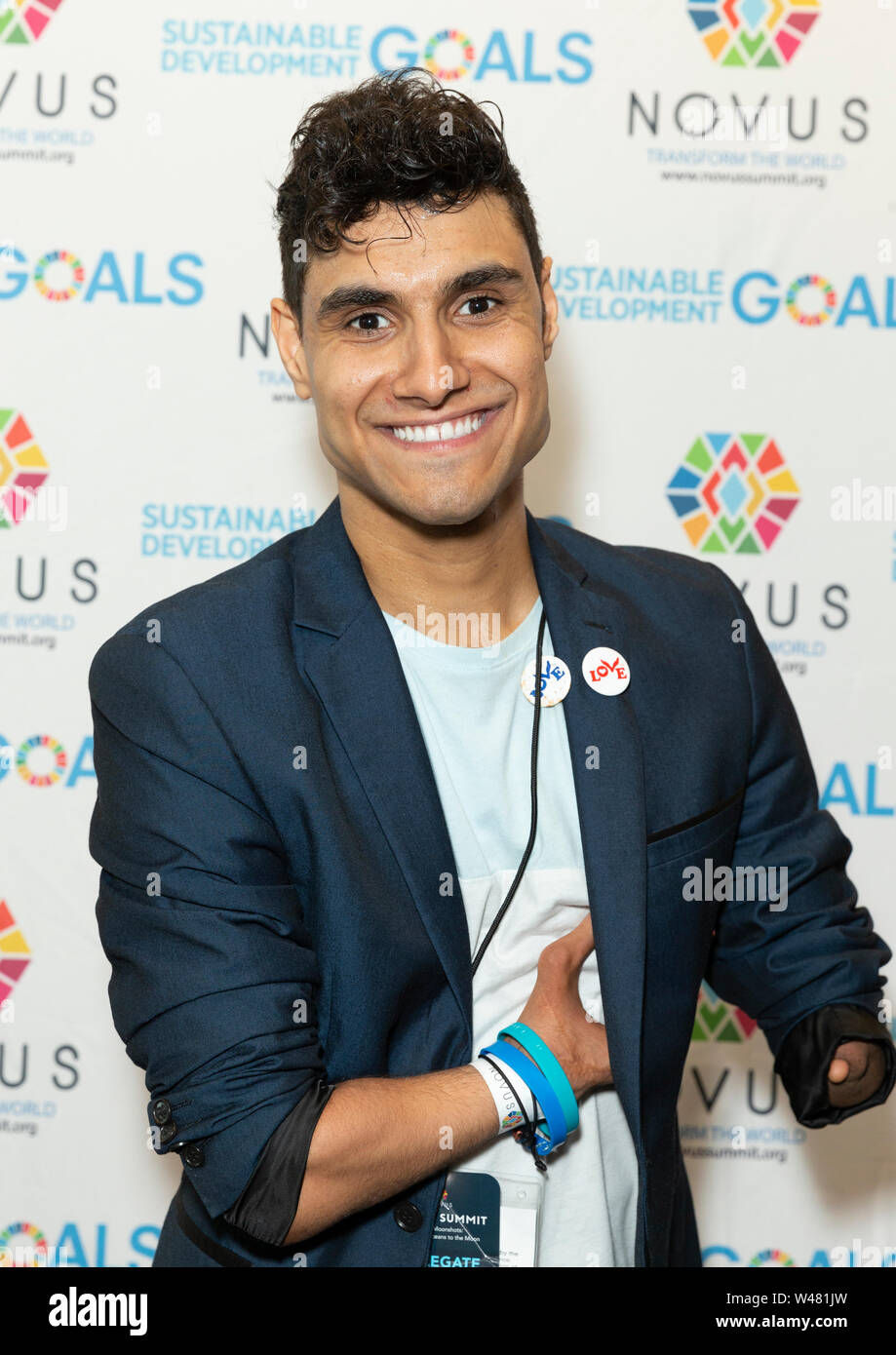 New York, NY - July 20, 2019: Singer Emmanuel Kelly attends NOVUS ...